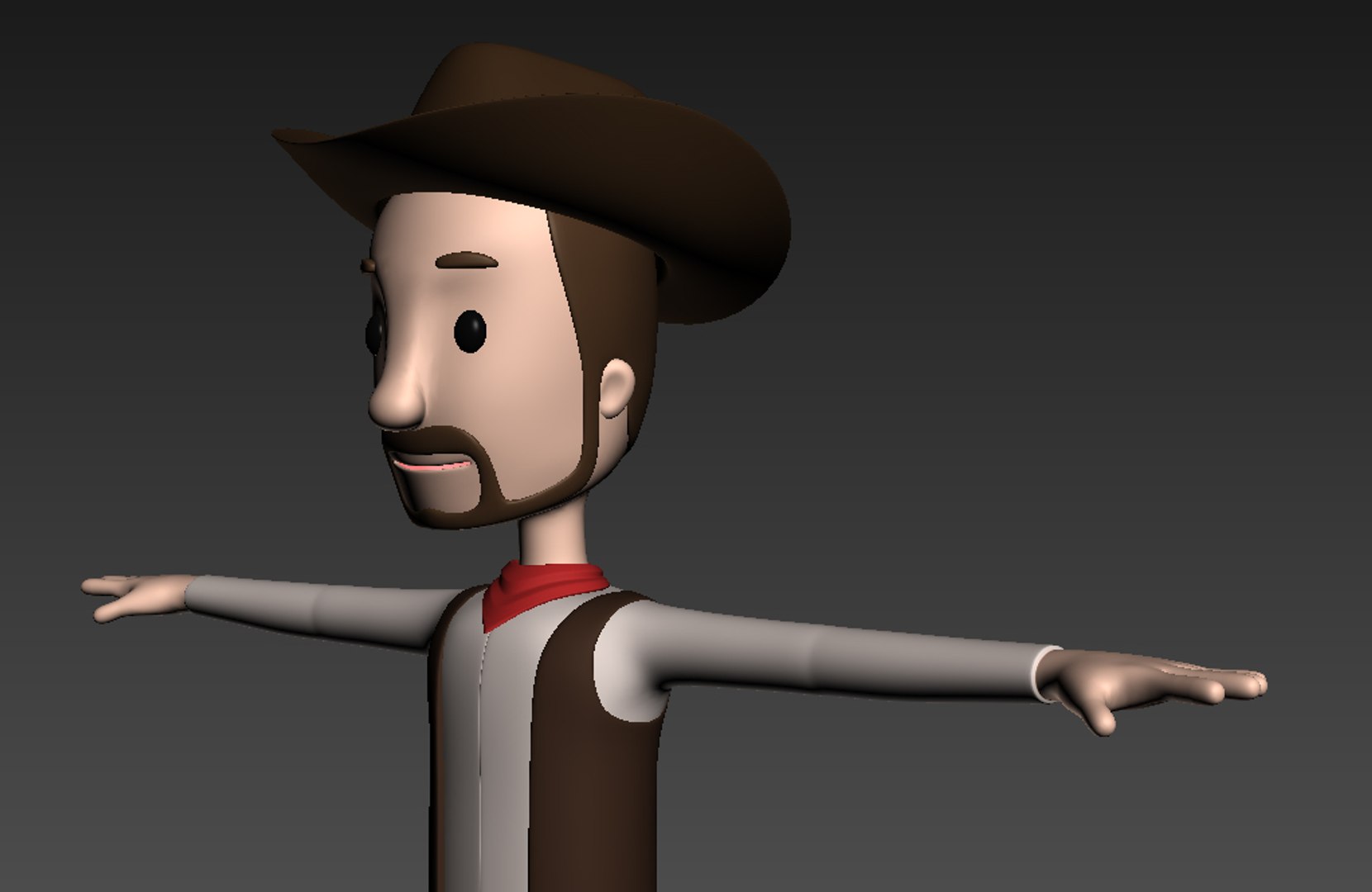 Cowboy Character Cartoon 3D Model - TurboSquid 1340316