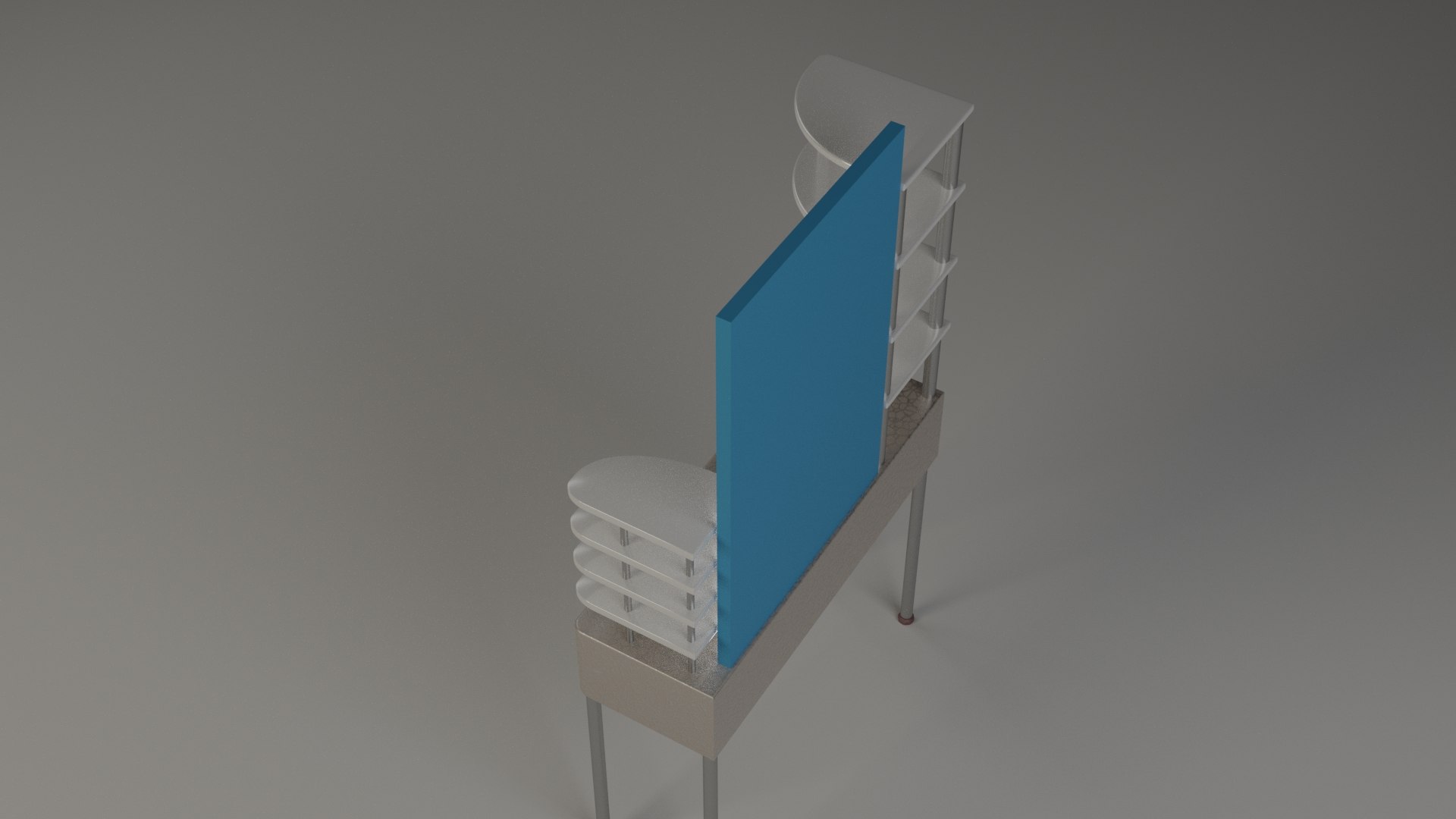 MakeUp table with mirror 3D model model - TurboSquid 1715719