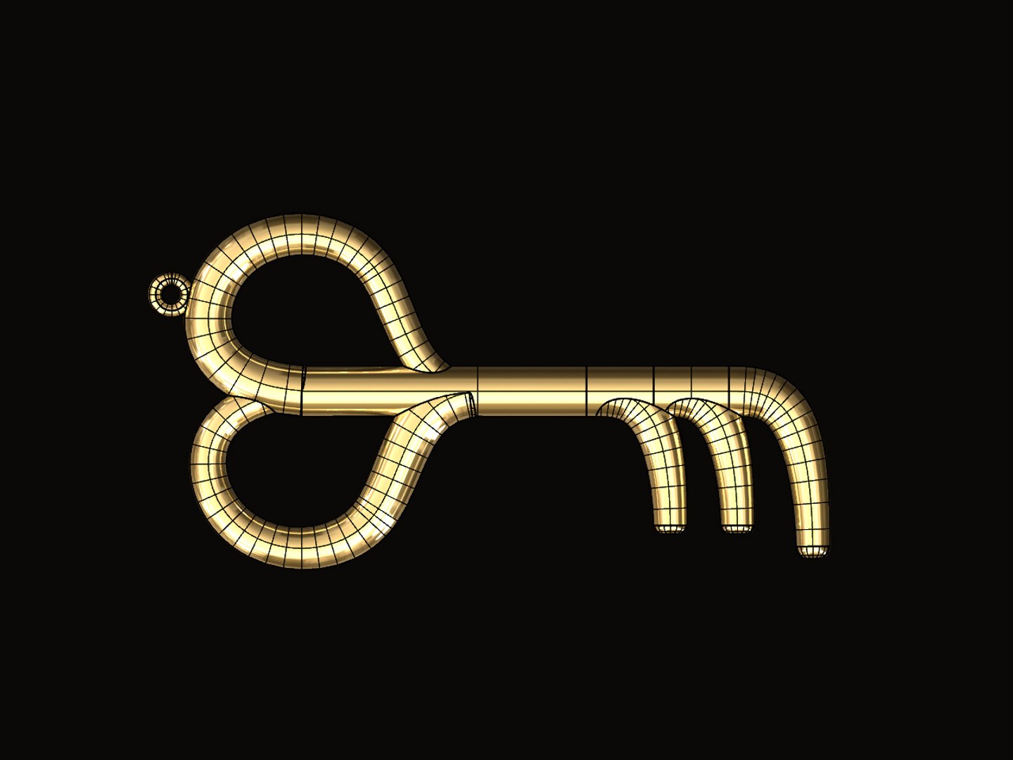 3D heart key pendant - TurboSquid 1491289