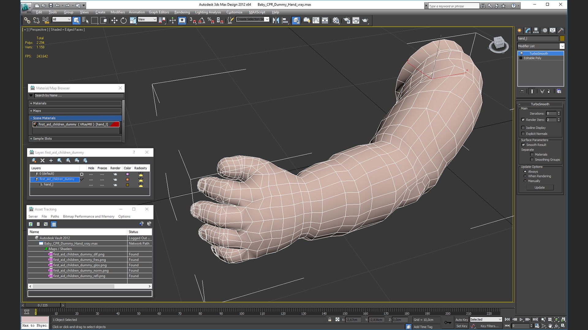 3D Baby Cpr Dummy Hand - TurboSquid 1476100