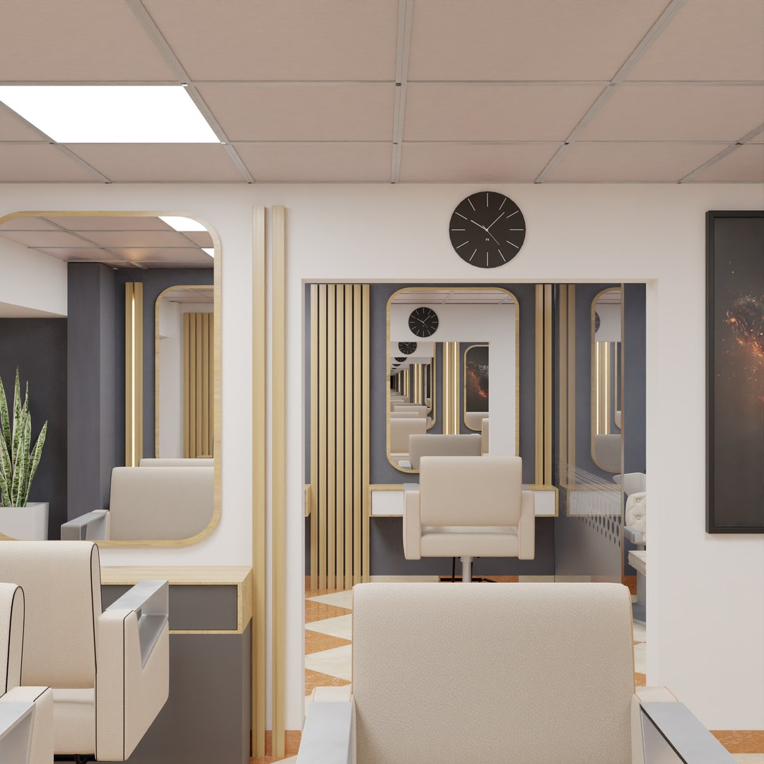 Modern Barber Shop 3D Model - TurboSquid 2218881