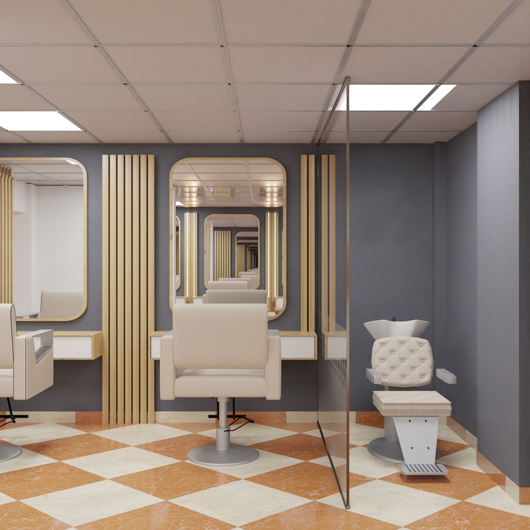 Modern Barber Shop 3D Model - TurboSquid 2218881