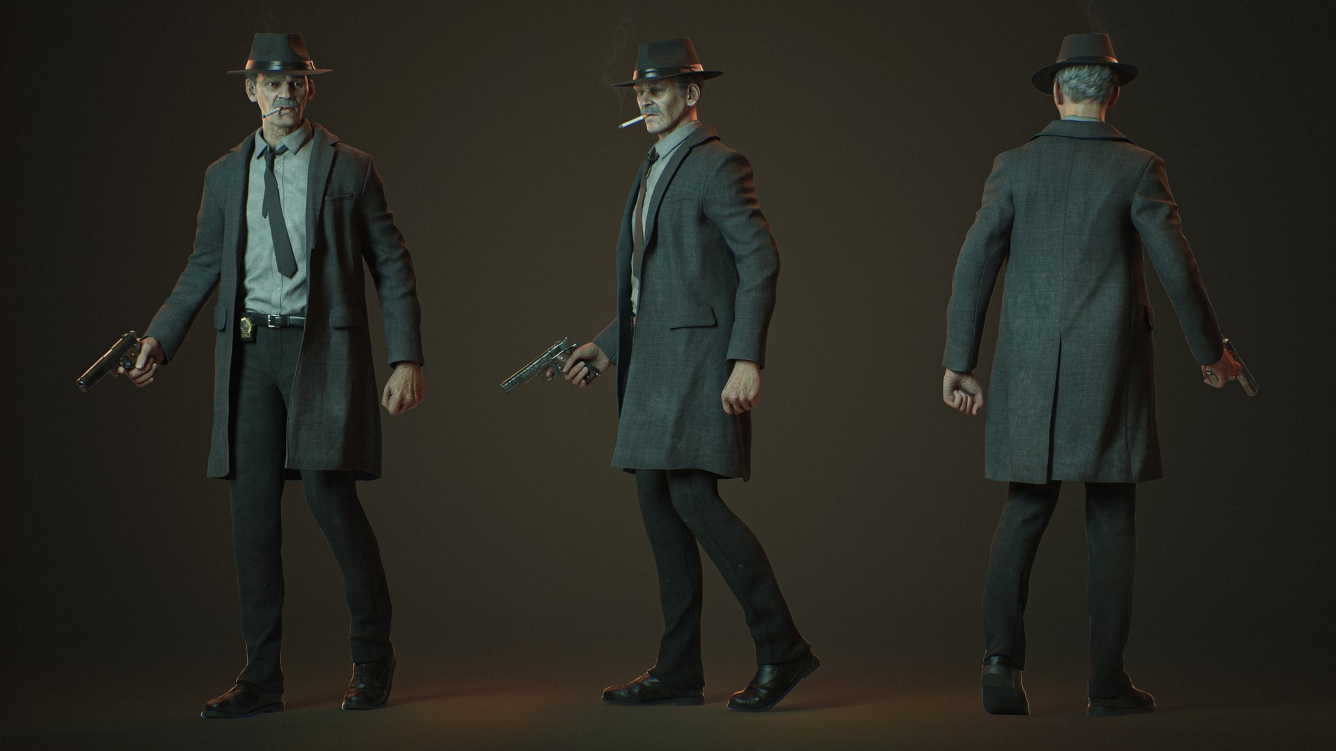 Police Detective Officer Model - TurboSquid 2249293