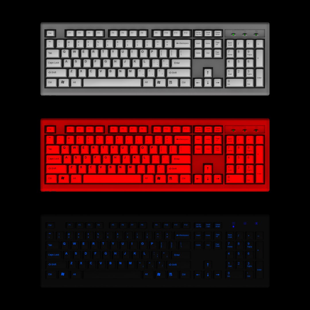 Keyboard Pack 3d Obj