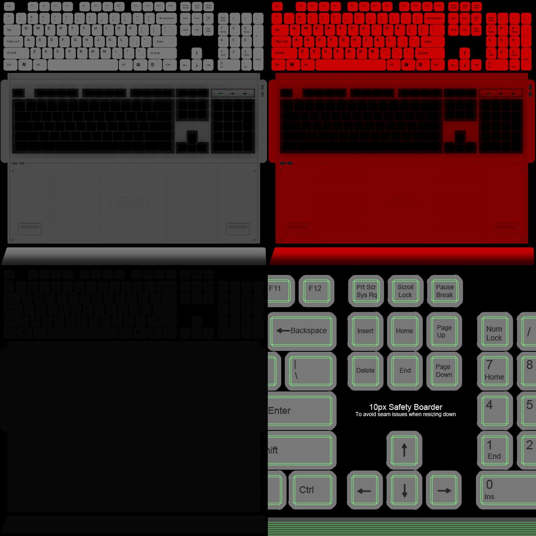 Keyboard Pack 3d Obj