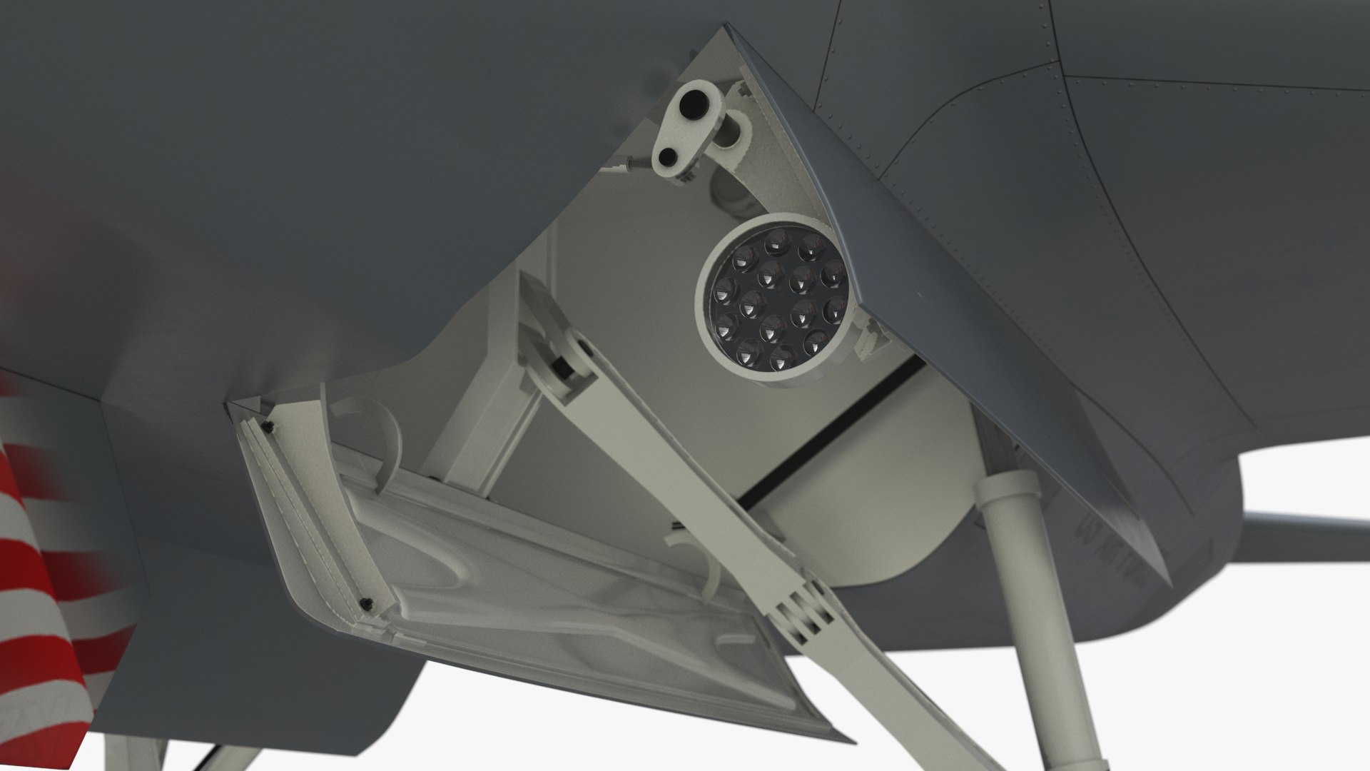 3D YFQ-44A Armed Fighter Aircraft With Missiles Gunmetal Grey Model ...