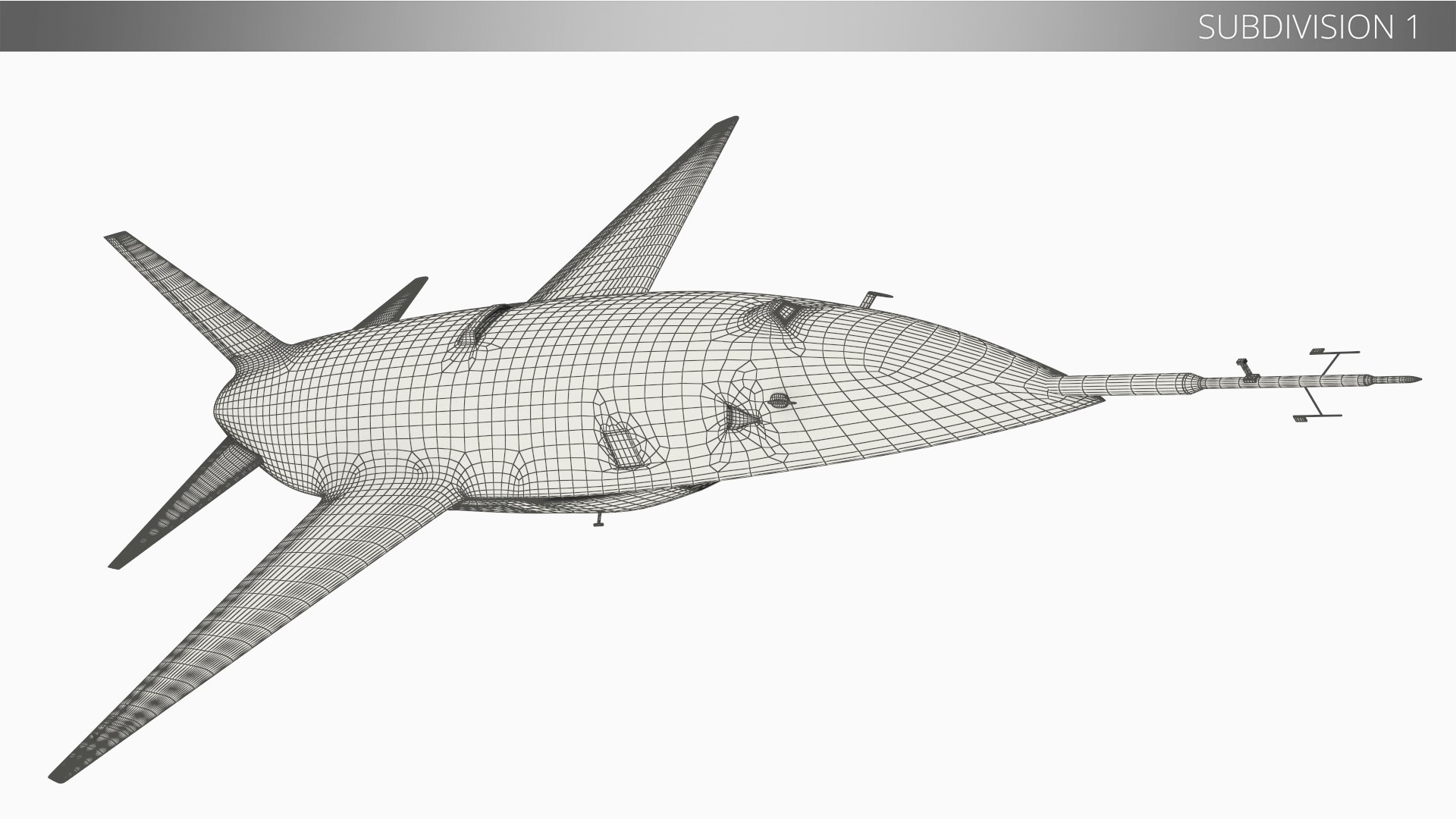 3D YFQ-44A Armed Fighter Aircraft With Missiles Gunmetal Grey Model ...