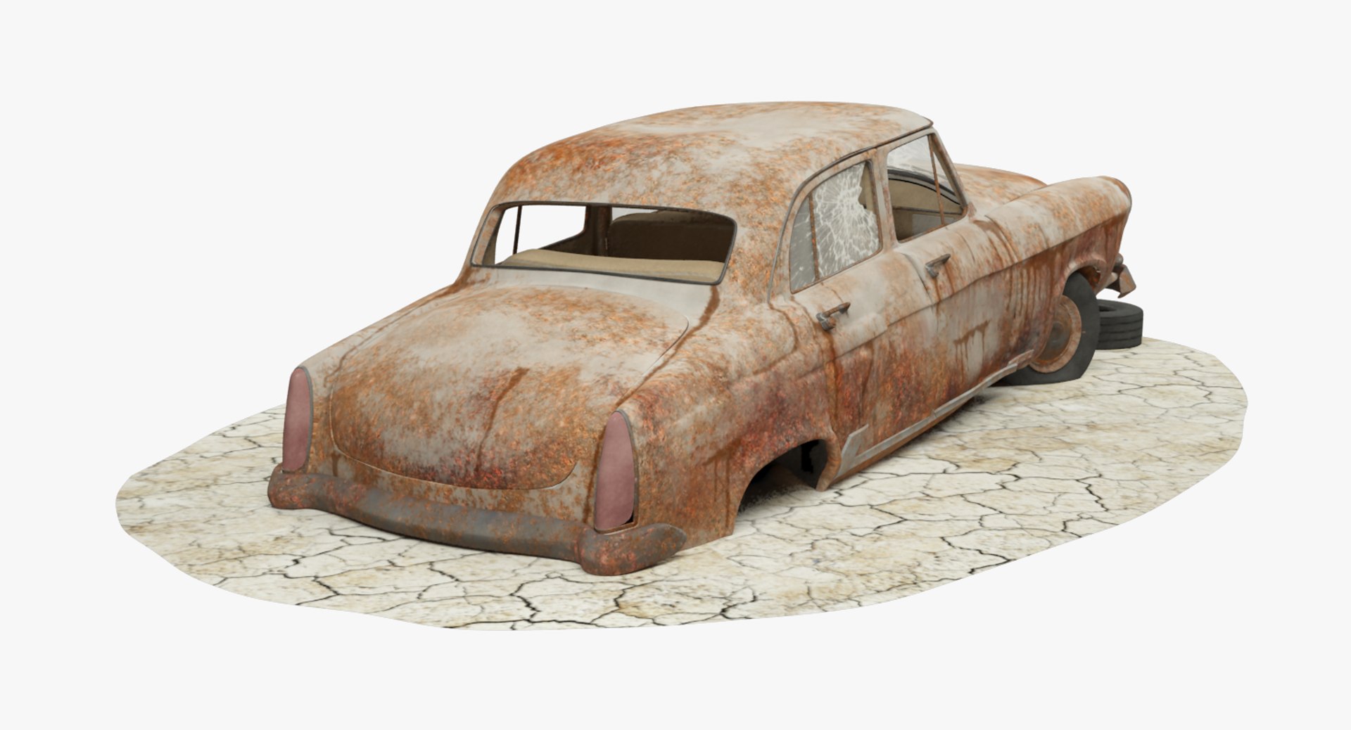 3D Wrecked Car Model - TurboSquid 1173386