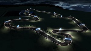 race track set meshes 3d model
