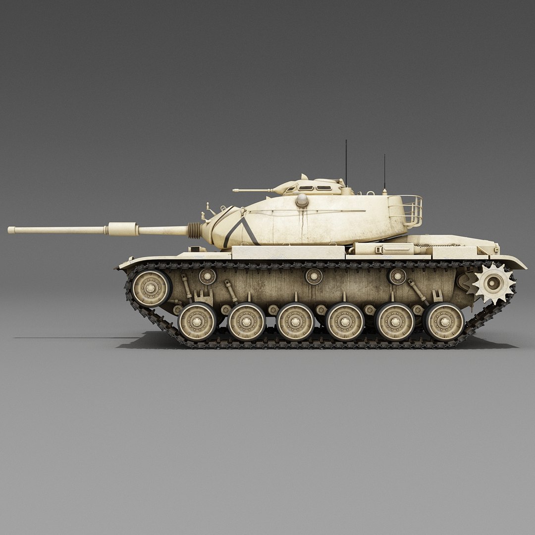 3d model of m60 patton combat tank