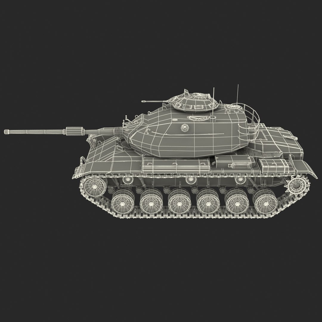 3d model of m60 patton combat tank