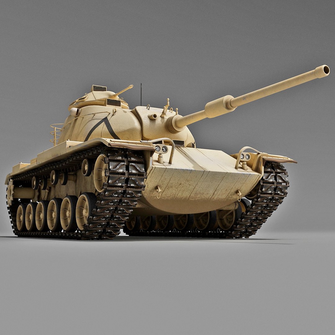 3d model of m60 patton combat tank