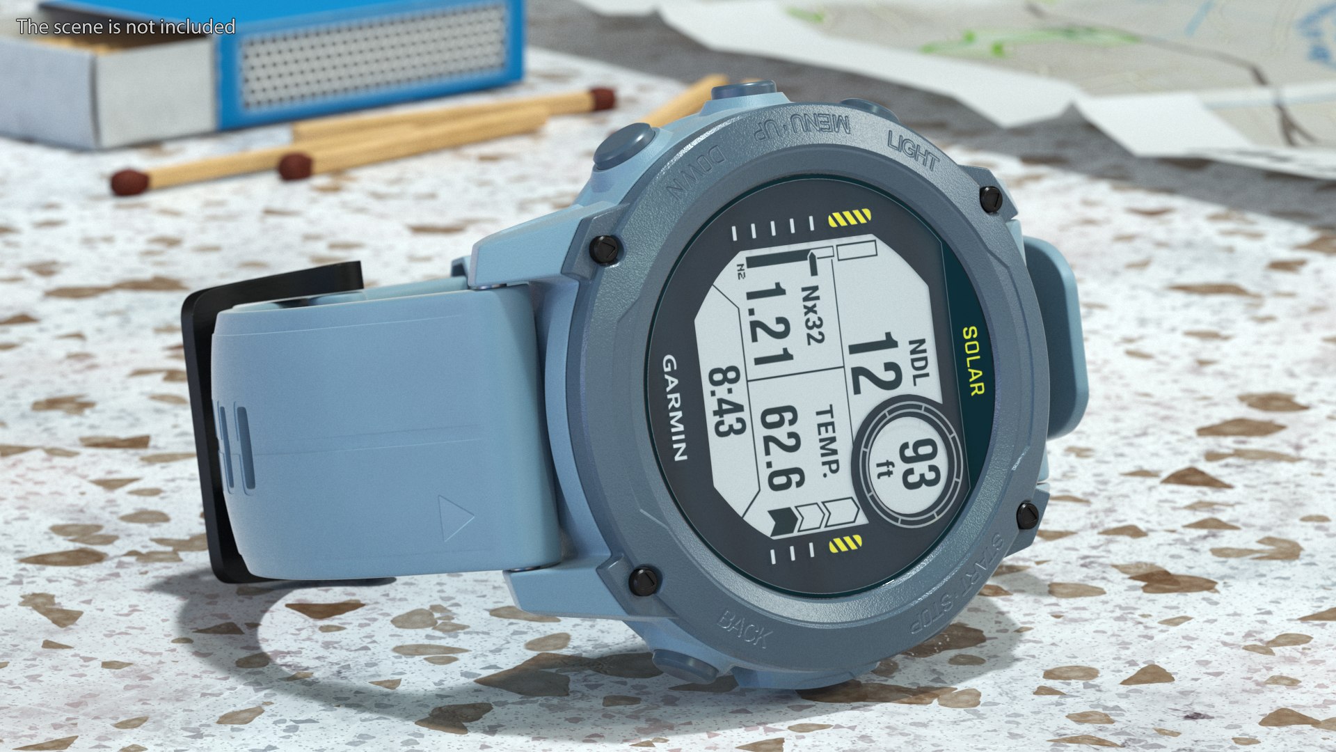 Smartwatch Garmin G1 Hurricane Blue Solar 3D Model - TurboSquid 2112246