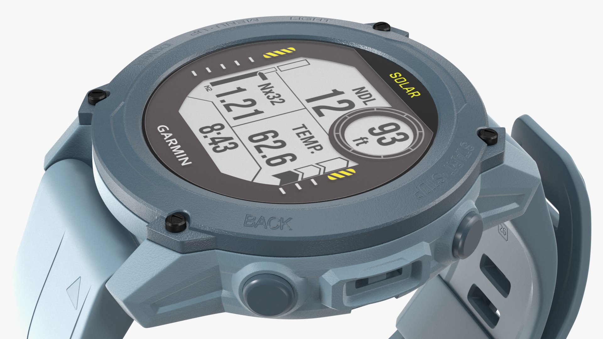 Smartwatch Garmin G1 Hurricane Blue Solar 3D Model - TurboSquid 2112246
