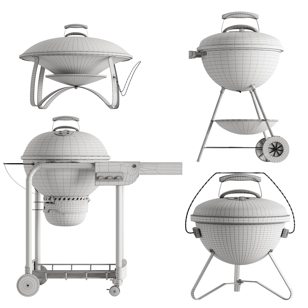 3D Weber Grill Collection Model - TurboSquid 2074866