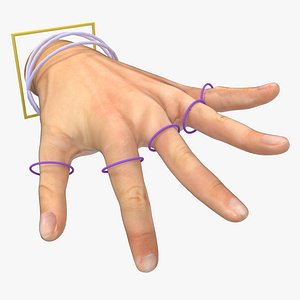 3ds max hand rigged poses skin