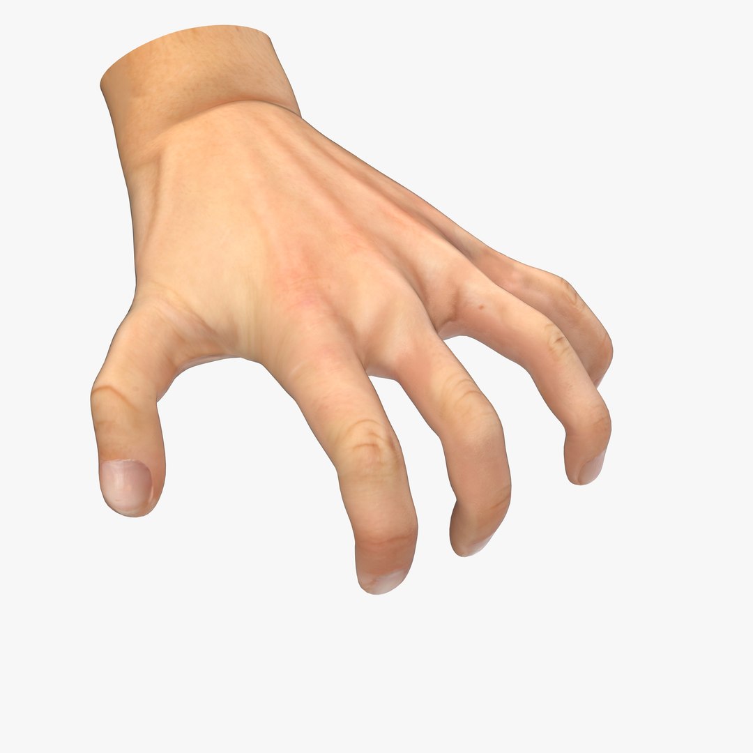 3d hand rigged poses skin