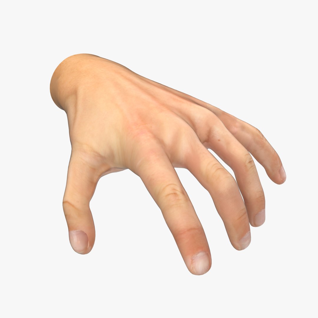 3d hand rigged poses skin