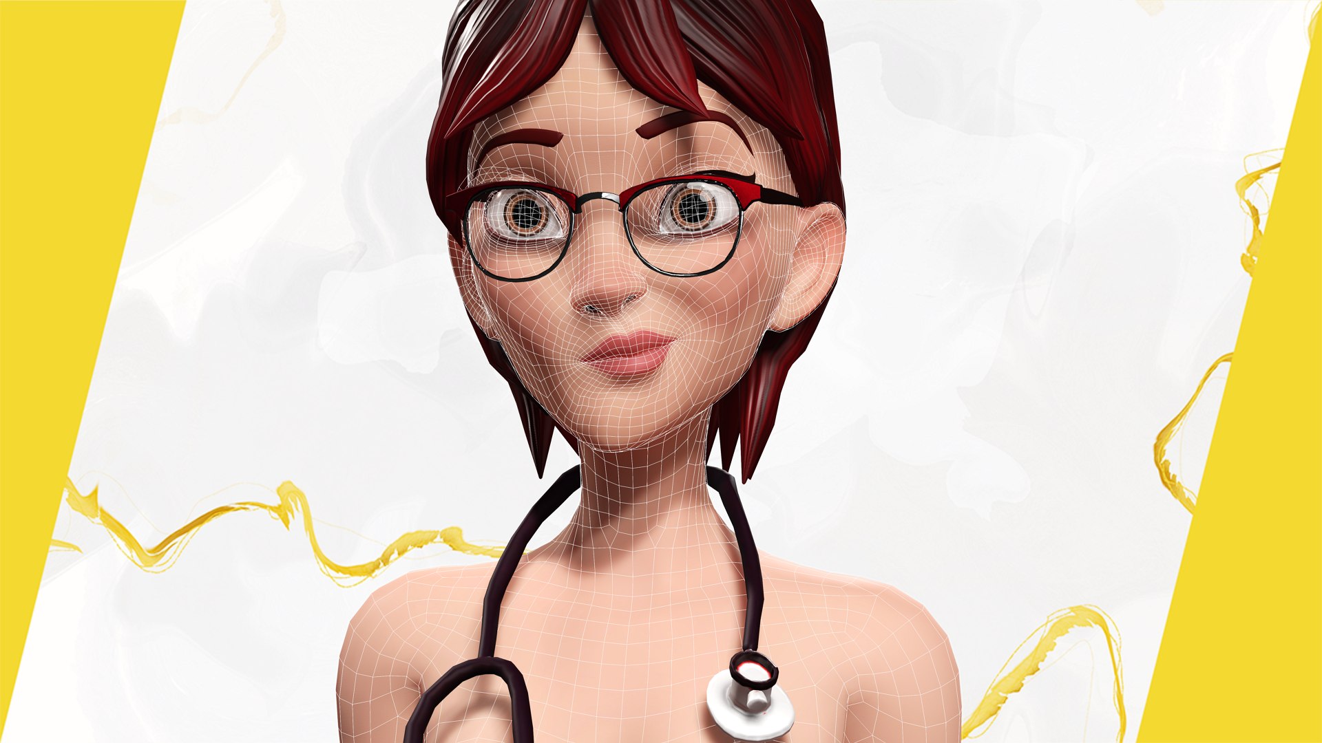 3D Toon Female Medic Rigged Model Nurse Medical Doctor Model - TurboSquid 2353327