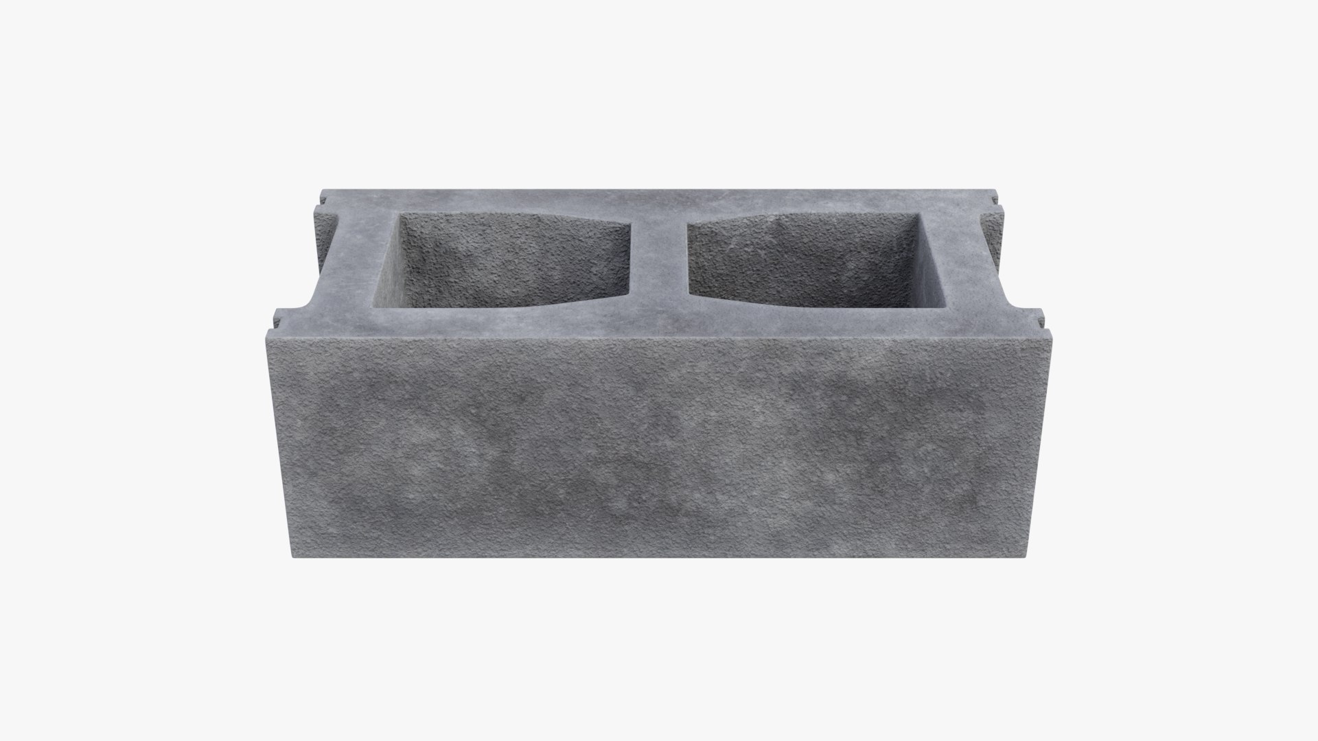 Hollow Cinder Block 4 3D model - TurboSquid 2063591