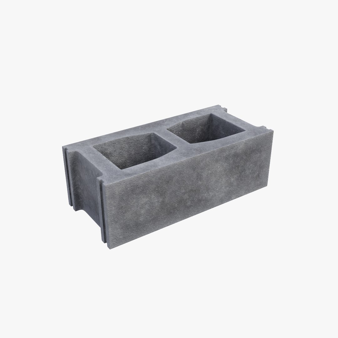 Hollow Cinder Block 4 3D model - TurboSquid 2063591