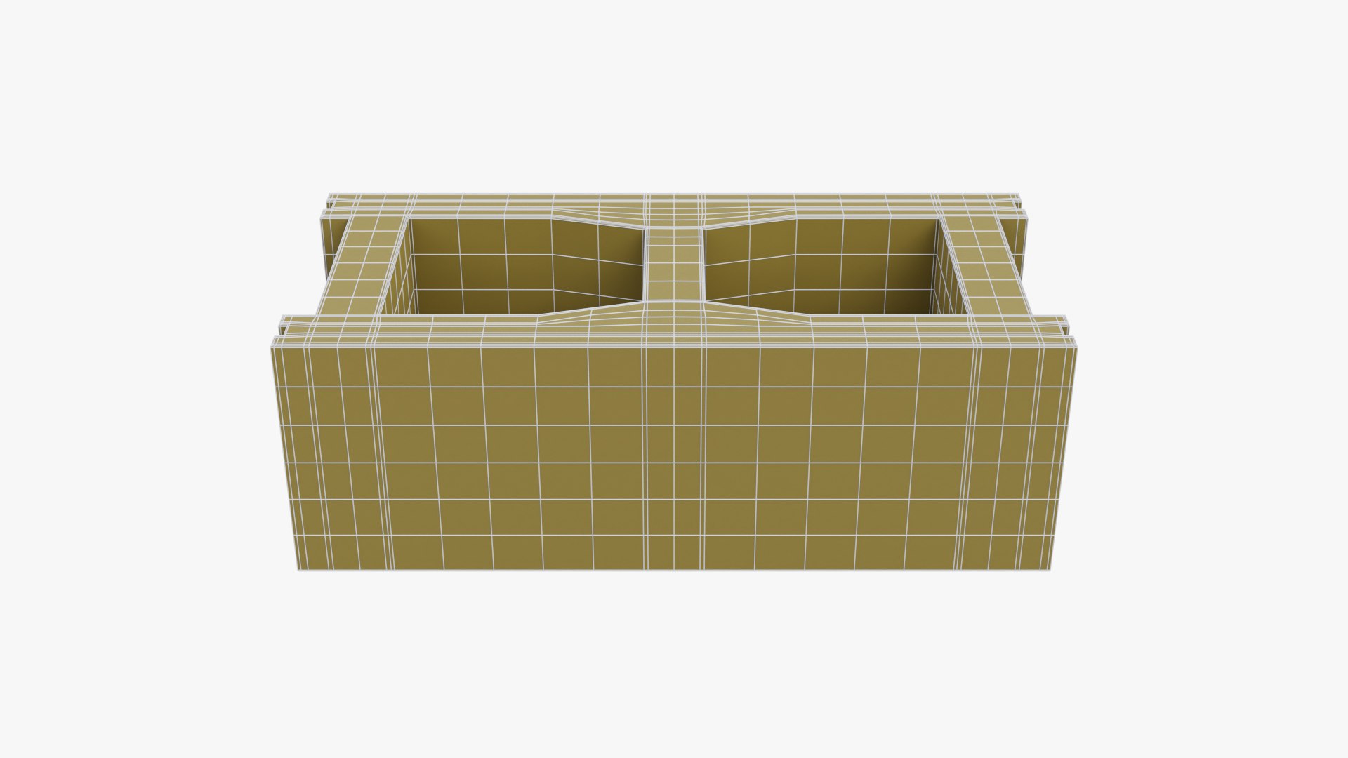 Hollow Cinder Block 4 3D Model - TurboSquid 2063591