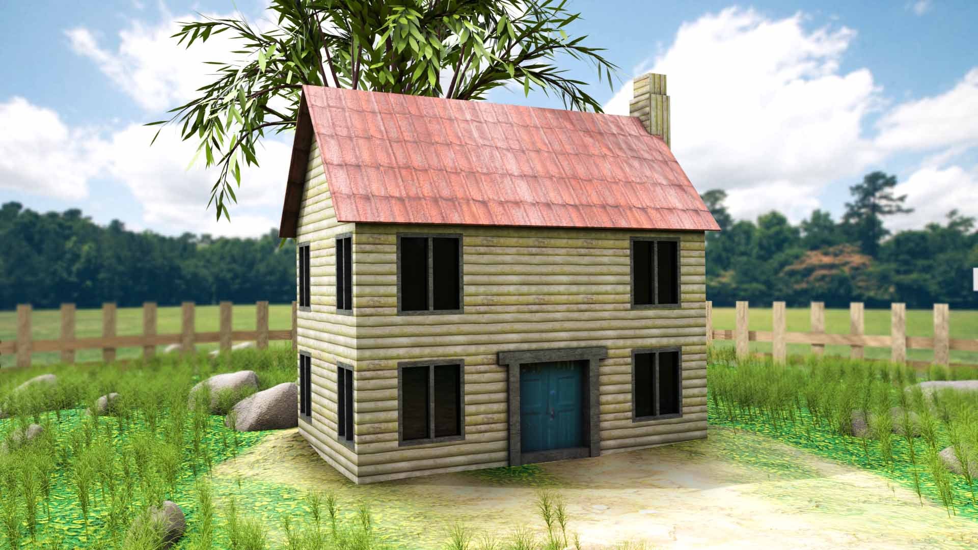 3D Game Ready Low Poly House 1 model - TurboSquid 1736068