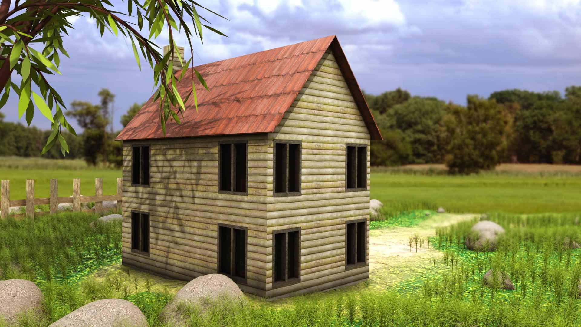 3D Game Ready Low Poly House 1 model - TurboSquid 1736068