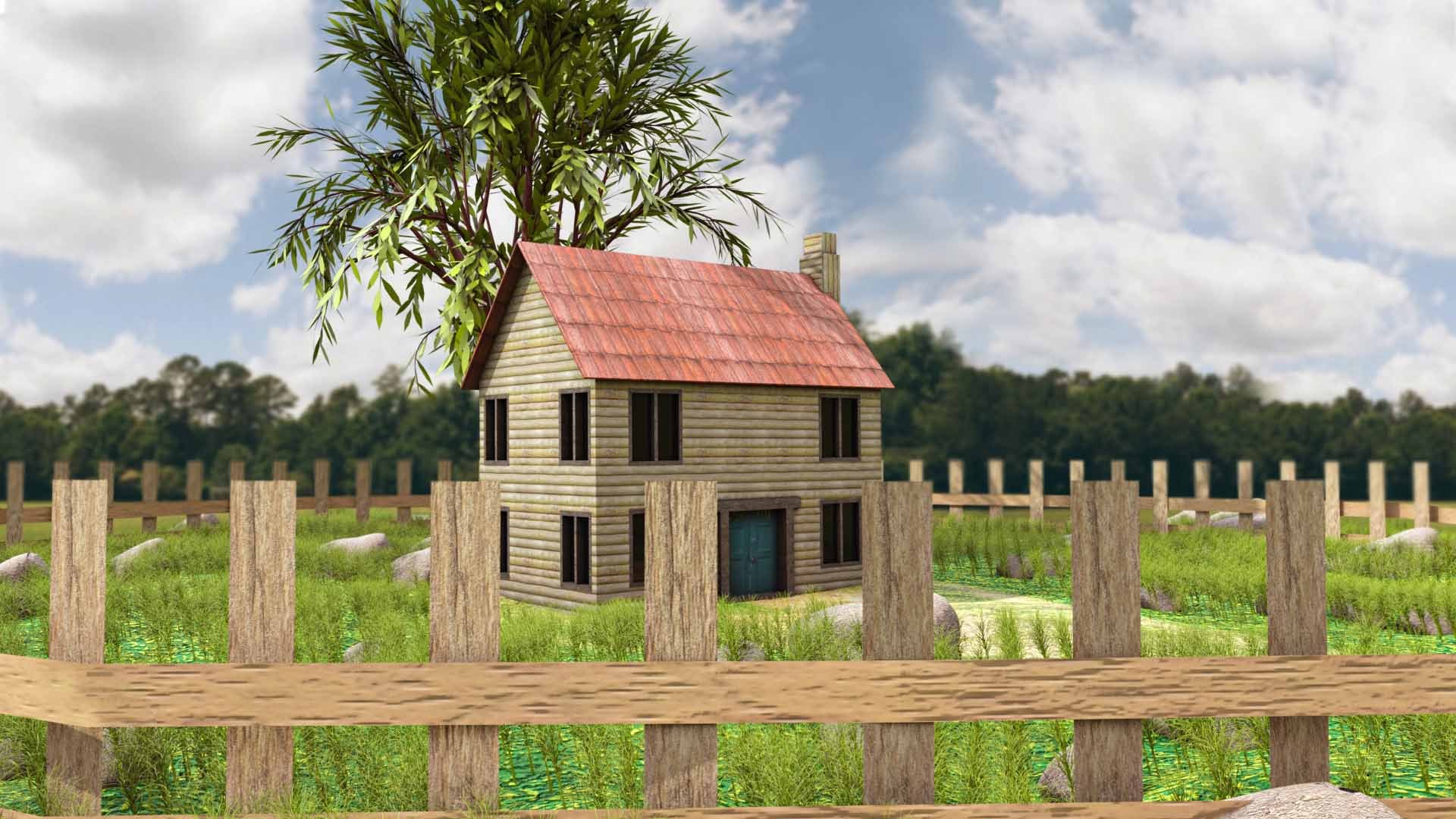 3D Game Ready Low Poly House 1 model - TurboSquid 1736068