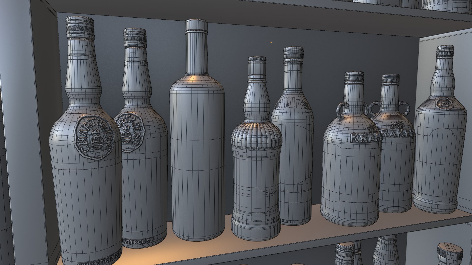 3D Alcohol Liquor Bottle Collection 57 Bottles - TurboSquid 2284982