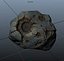 3d Low-poly Blue Asteroid Model