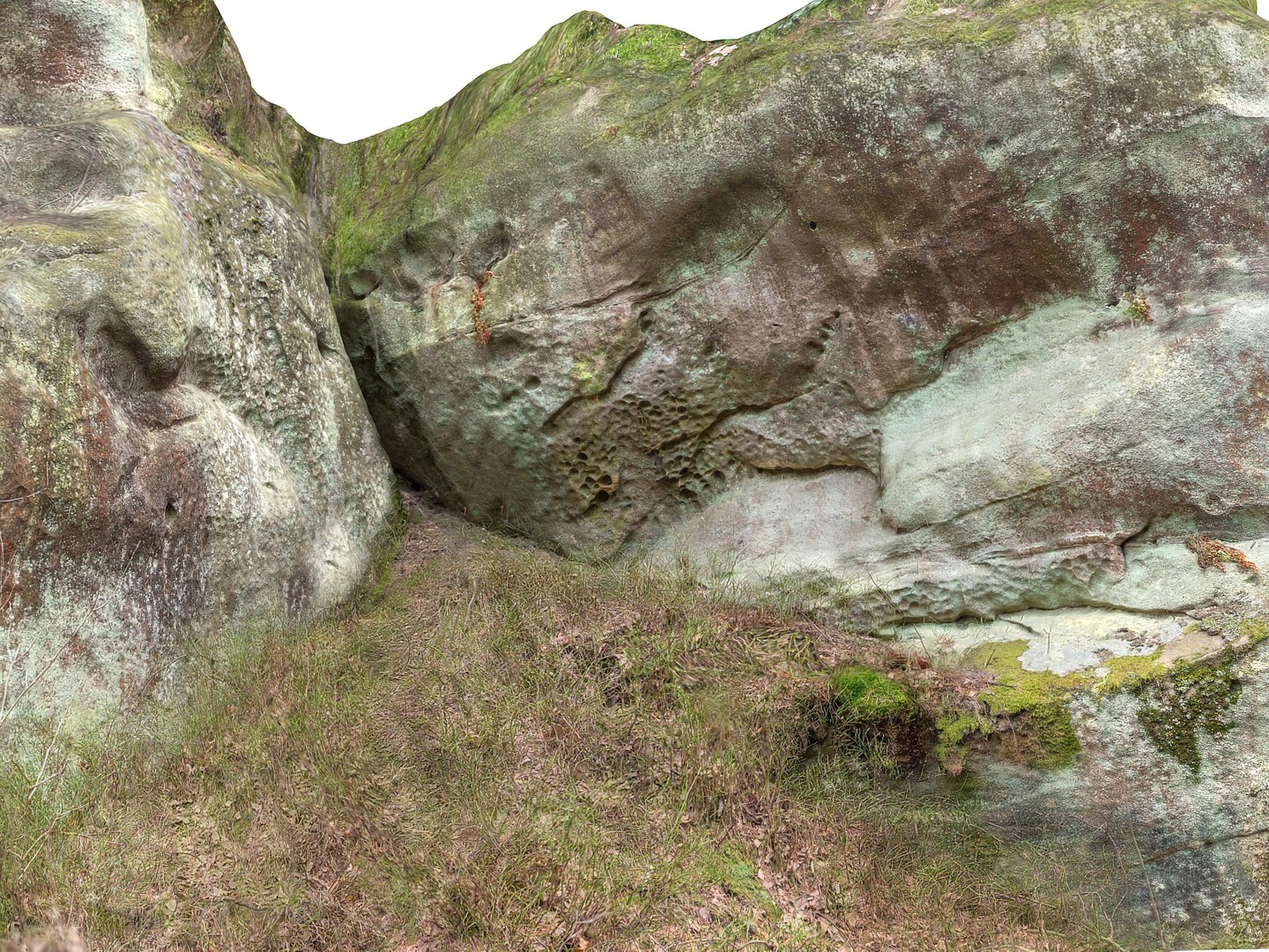 rock cliff wall 16k obj