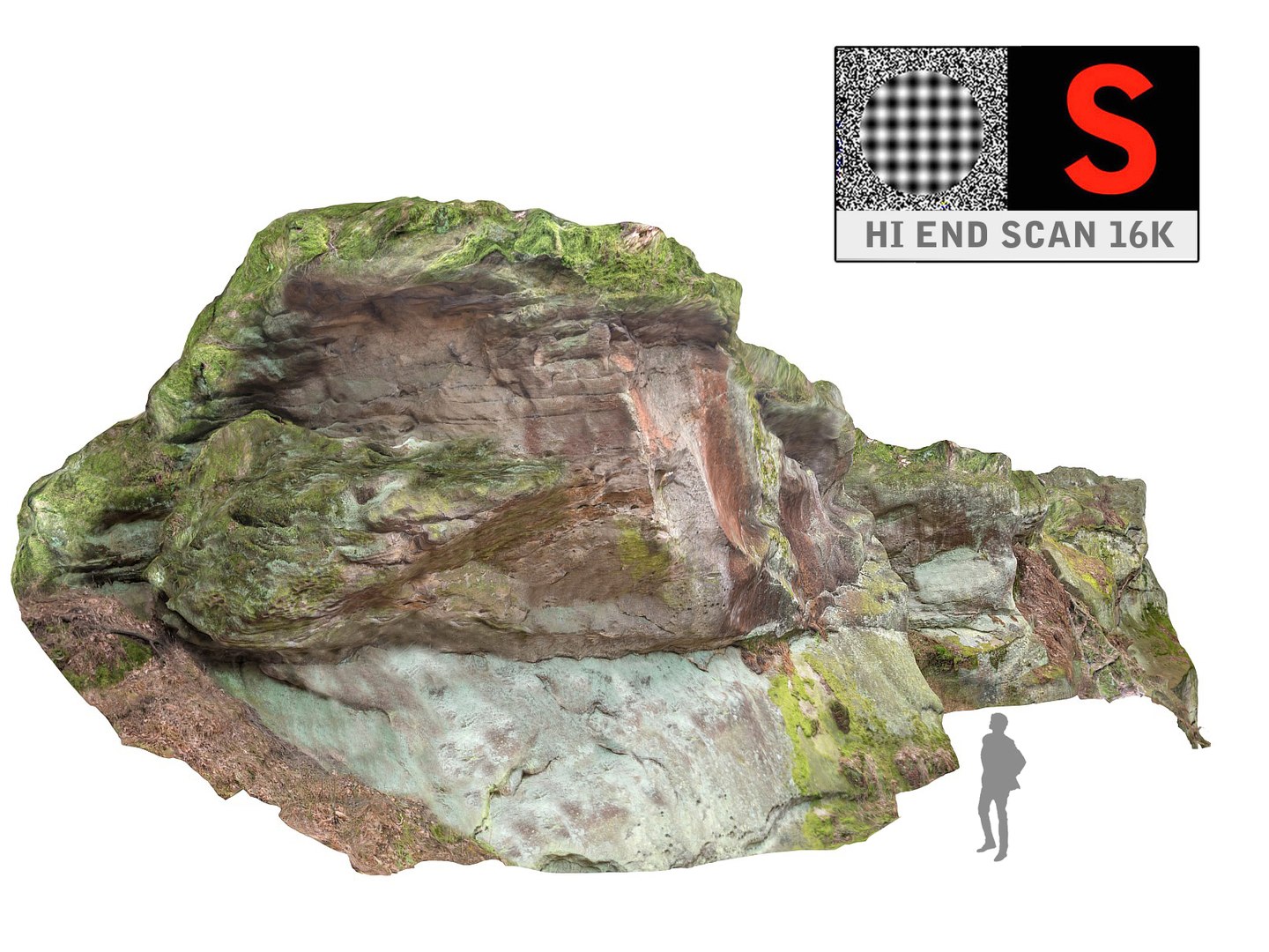 rock cliff wall 16k obj