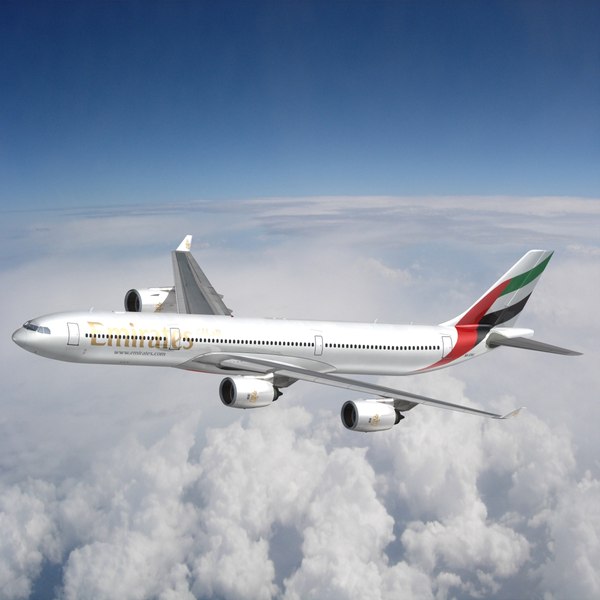 3d airbus a340-500 model