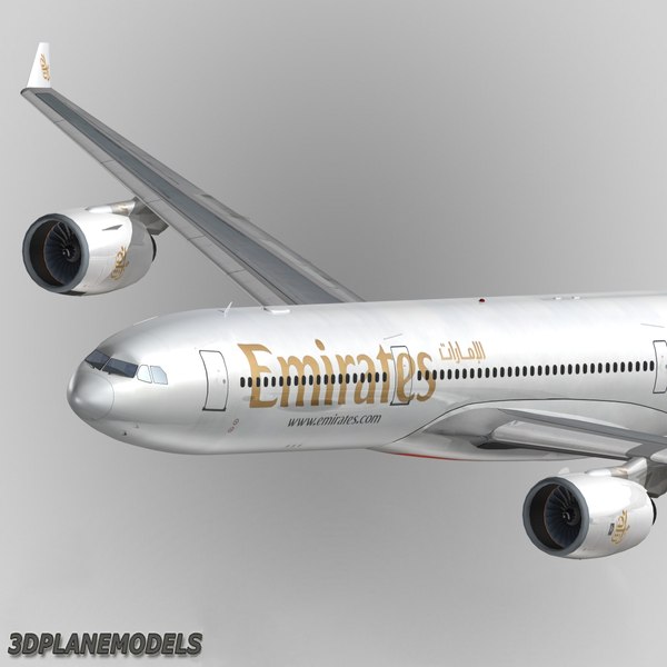 3d airbus a340-500 model