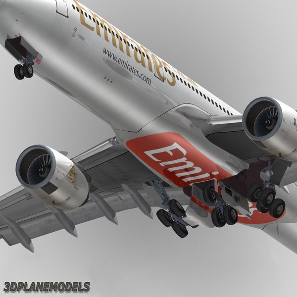 3d airbus a340-500 model