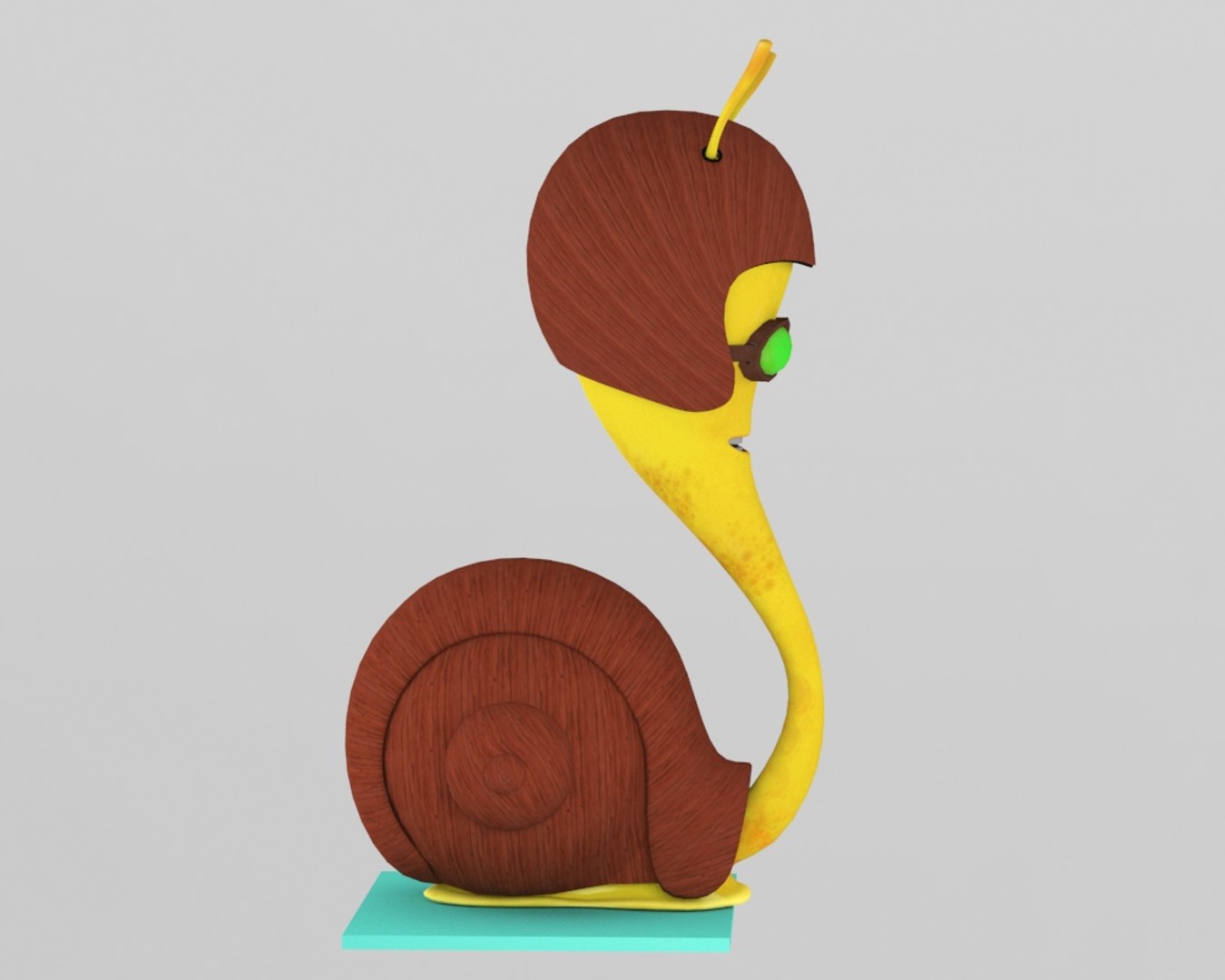 3D Cartoon Snail Model - TurboSquid 1389095