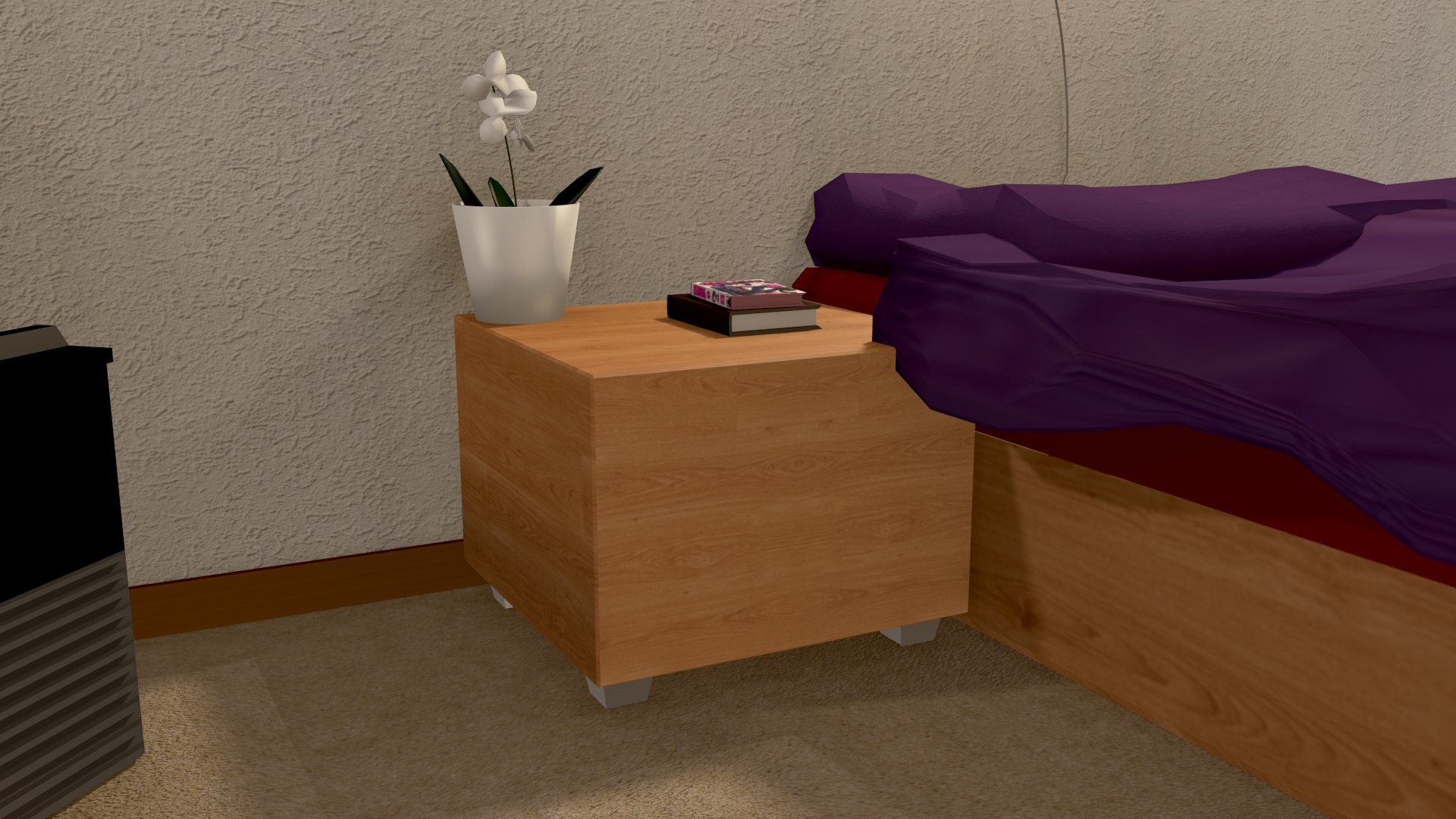 Free 3D Model Wooden Night Table - TurboSquid 1268286