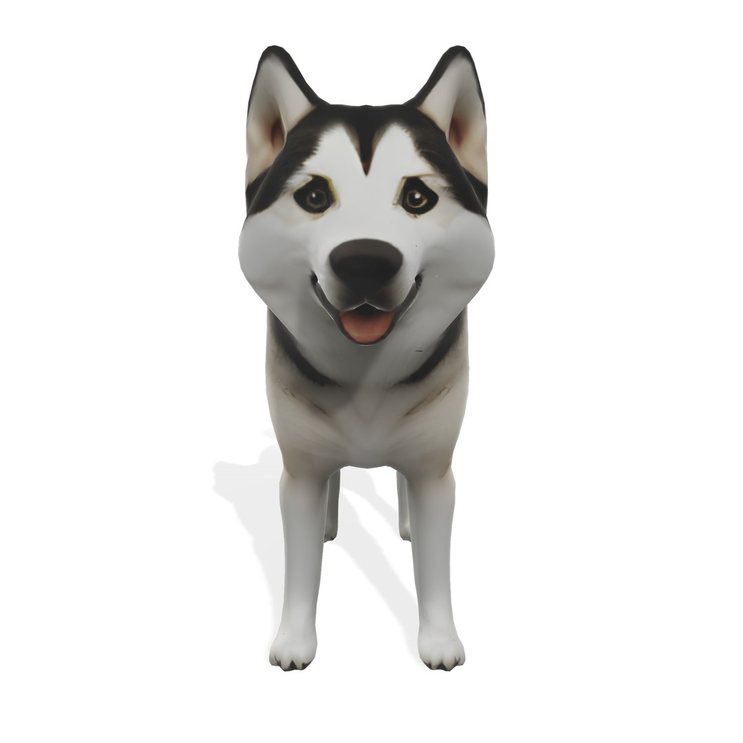 Loyal Stylized Siberian Husky 3D Model - TurboSquid 2324763