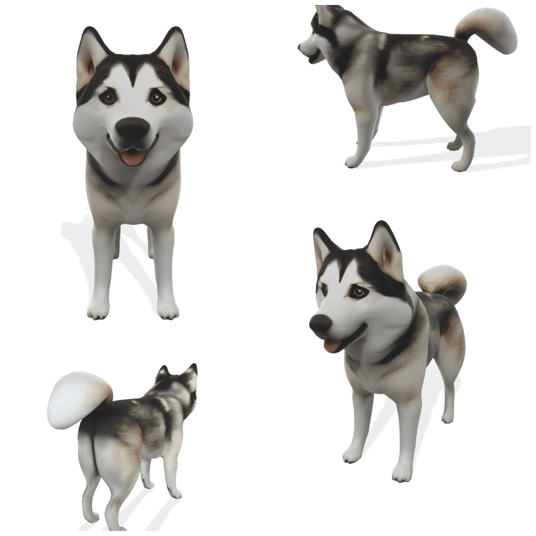 Loyal Stylized Siberian Husky 3D Model - TurboSquid 2324763