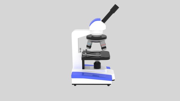 3d microscope lab equipment model