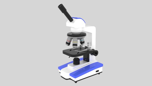 3d microscope lab equipment model