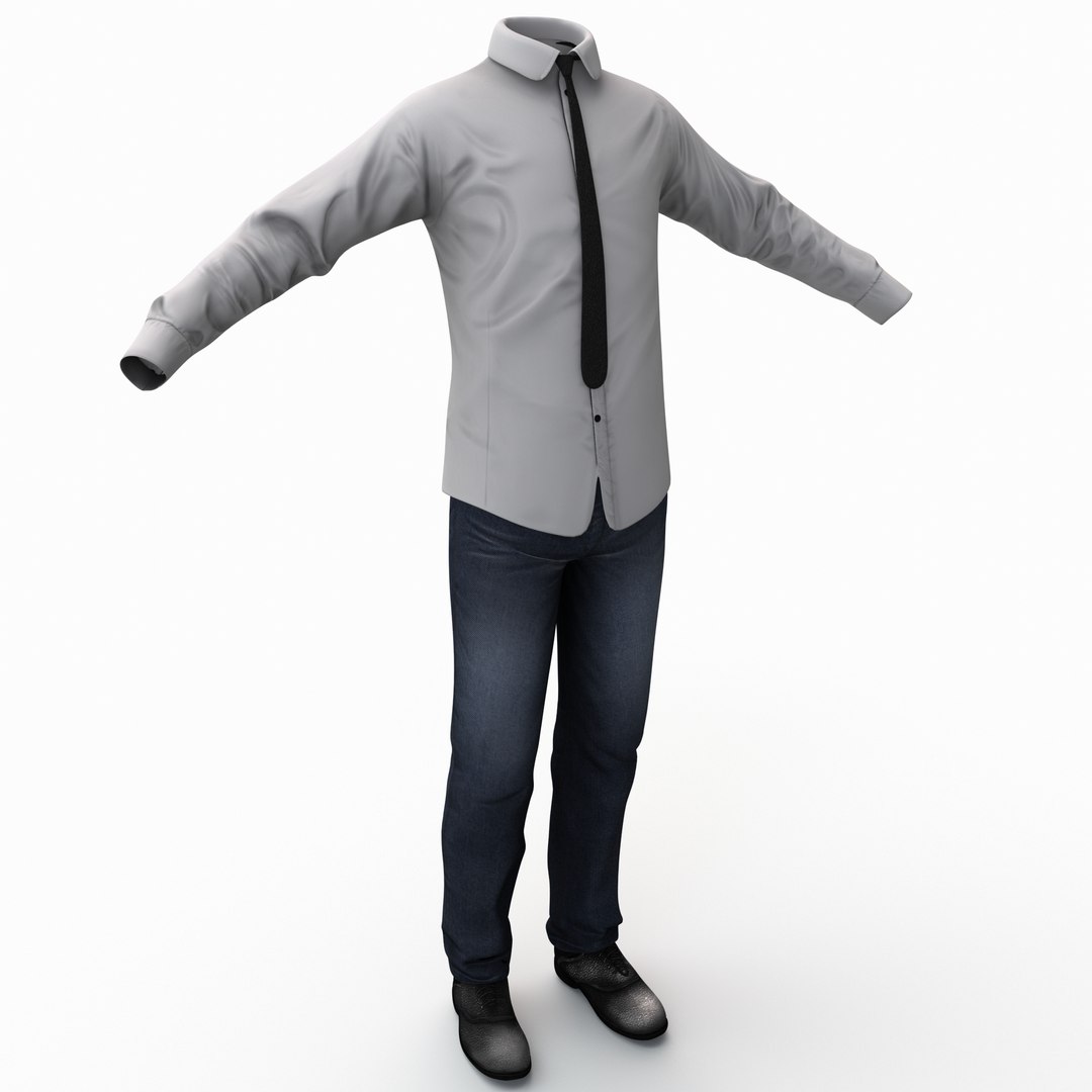 3d male casual clothes 3