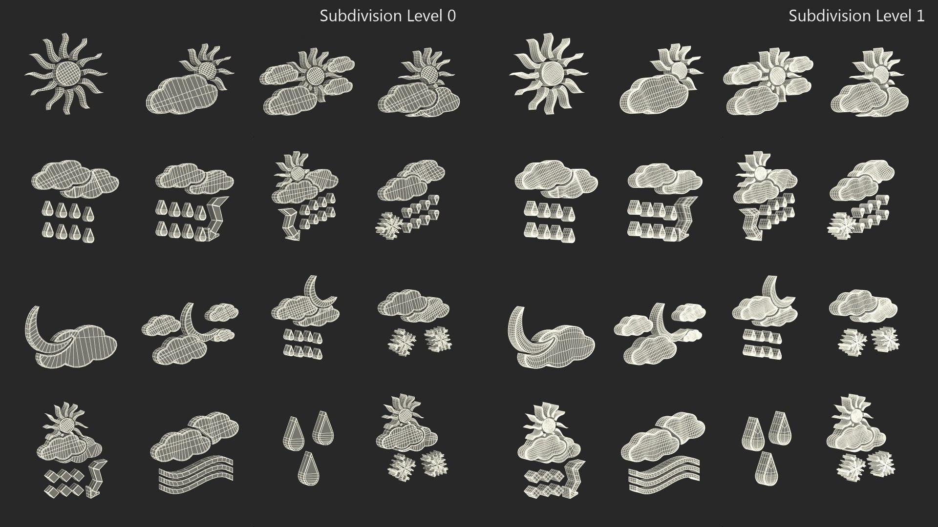 3D Model Meteorology Symbols Set - TurboSquid 2083869