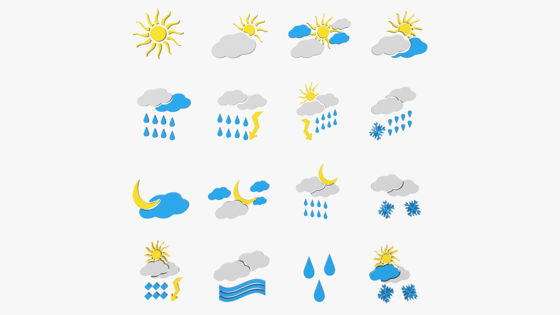 3D Model Meteorology Symbols Set - TurboSquid 2083869