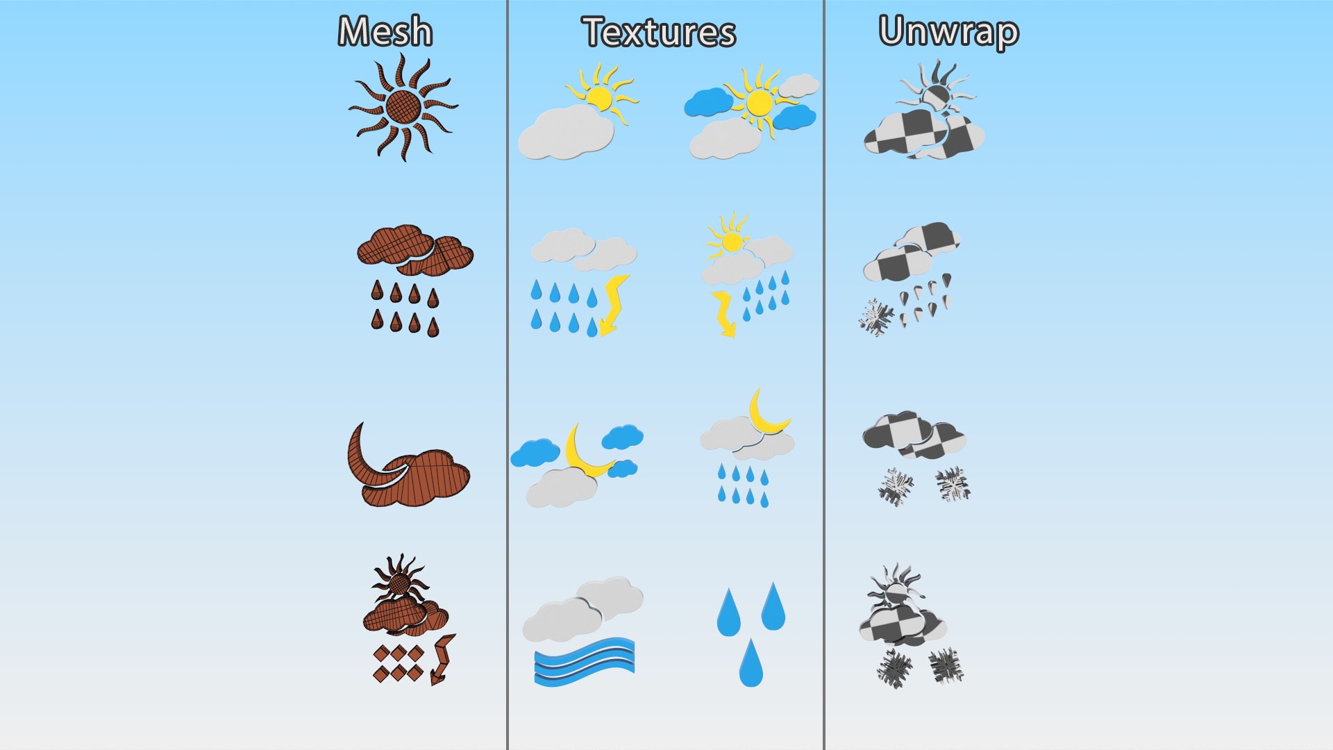 3D Model Meteorology Symbols Set - TurboSquid 2083869