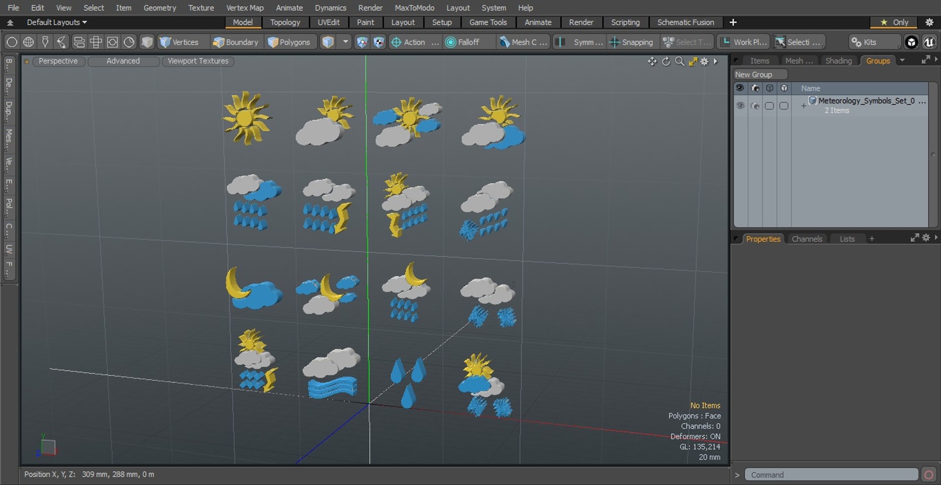 3D model Meteorology Symbols Set - TurboSquid 2083869