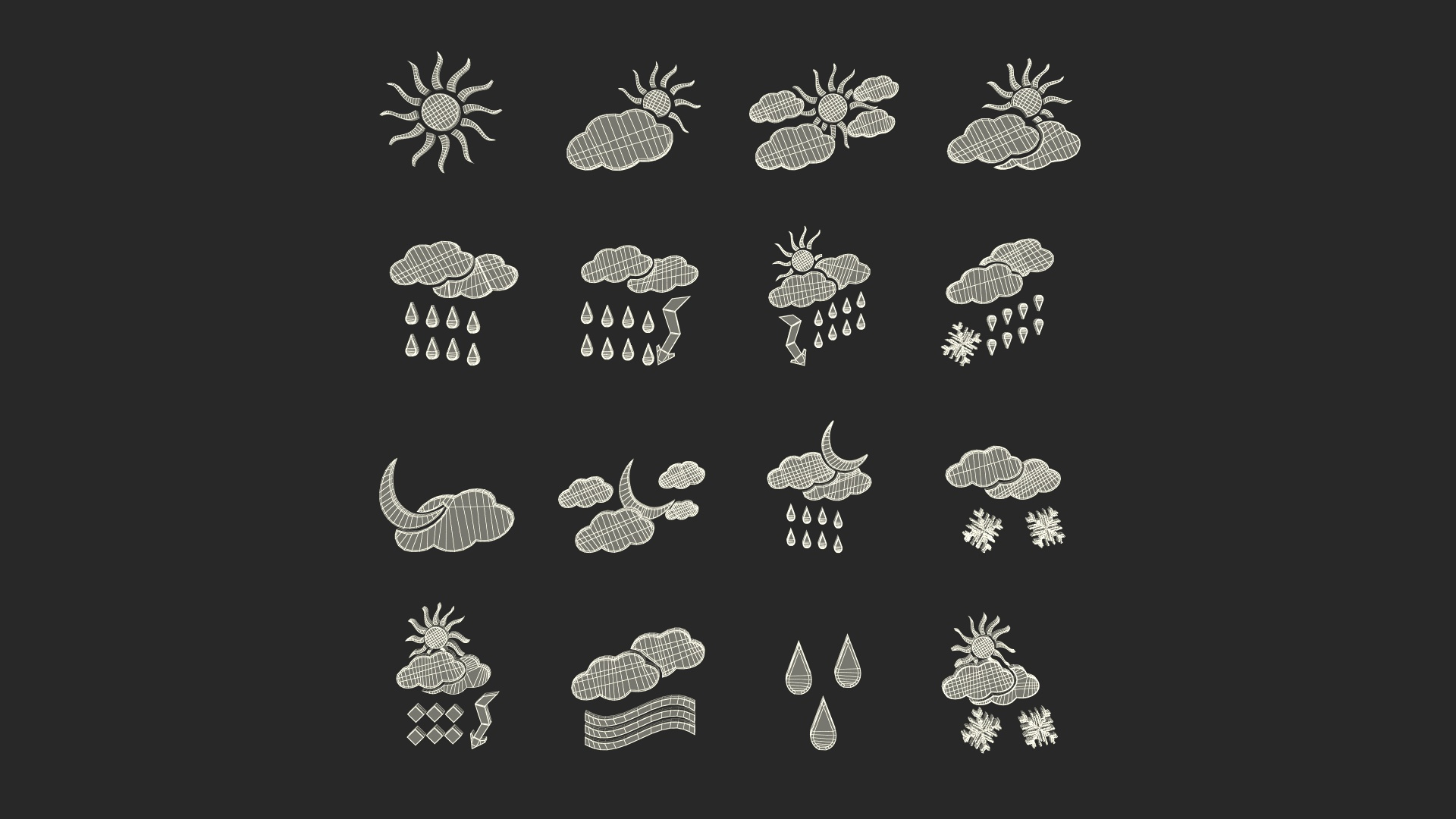 3D Model Meteorology Symbols Set - TurboSquid 2083869