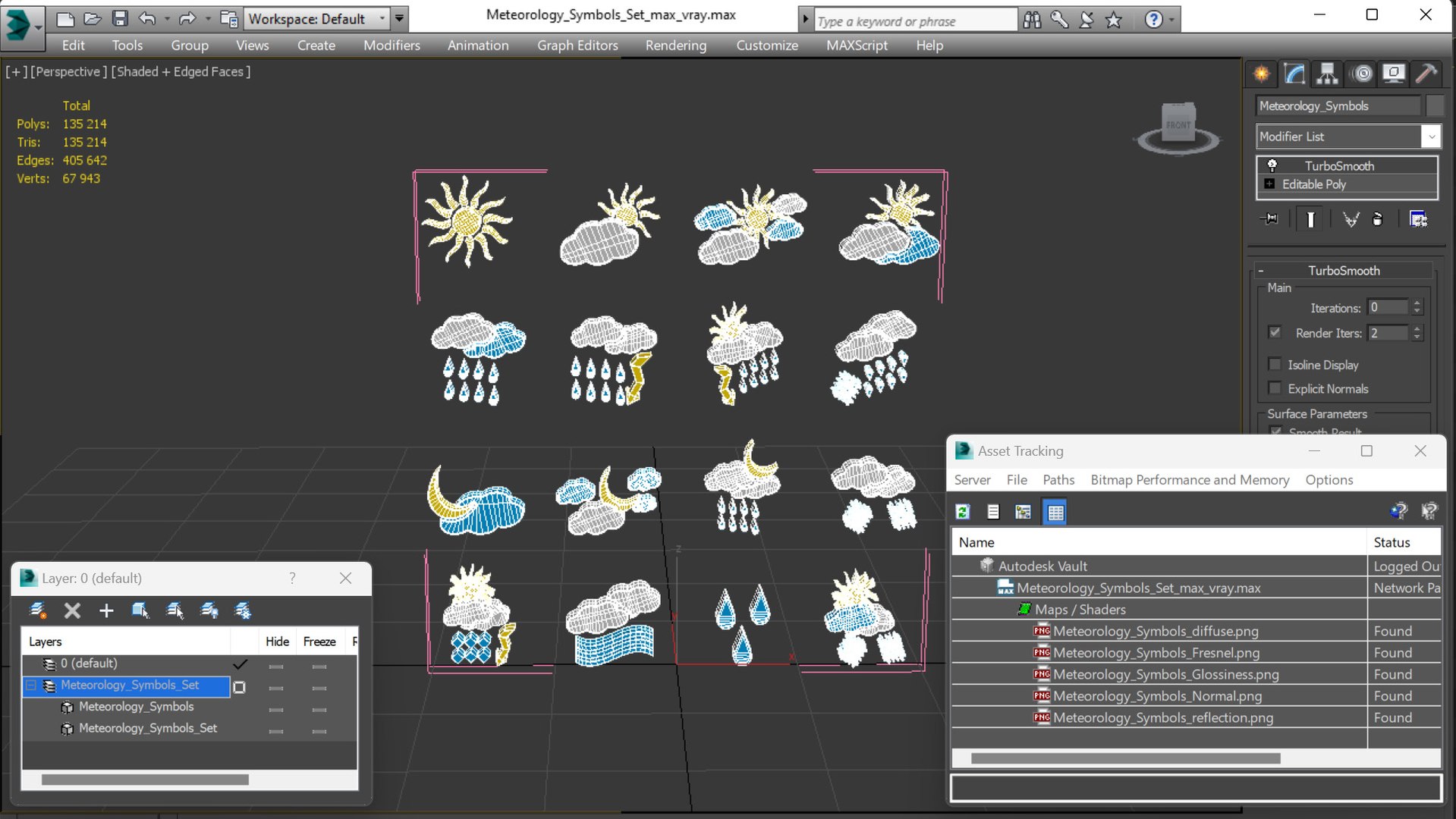 3D model Meteorology Symbols Set - TurboSquid 2083869