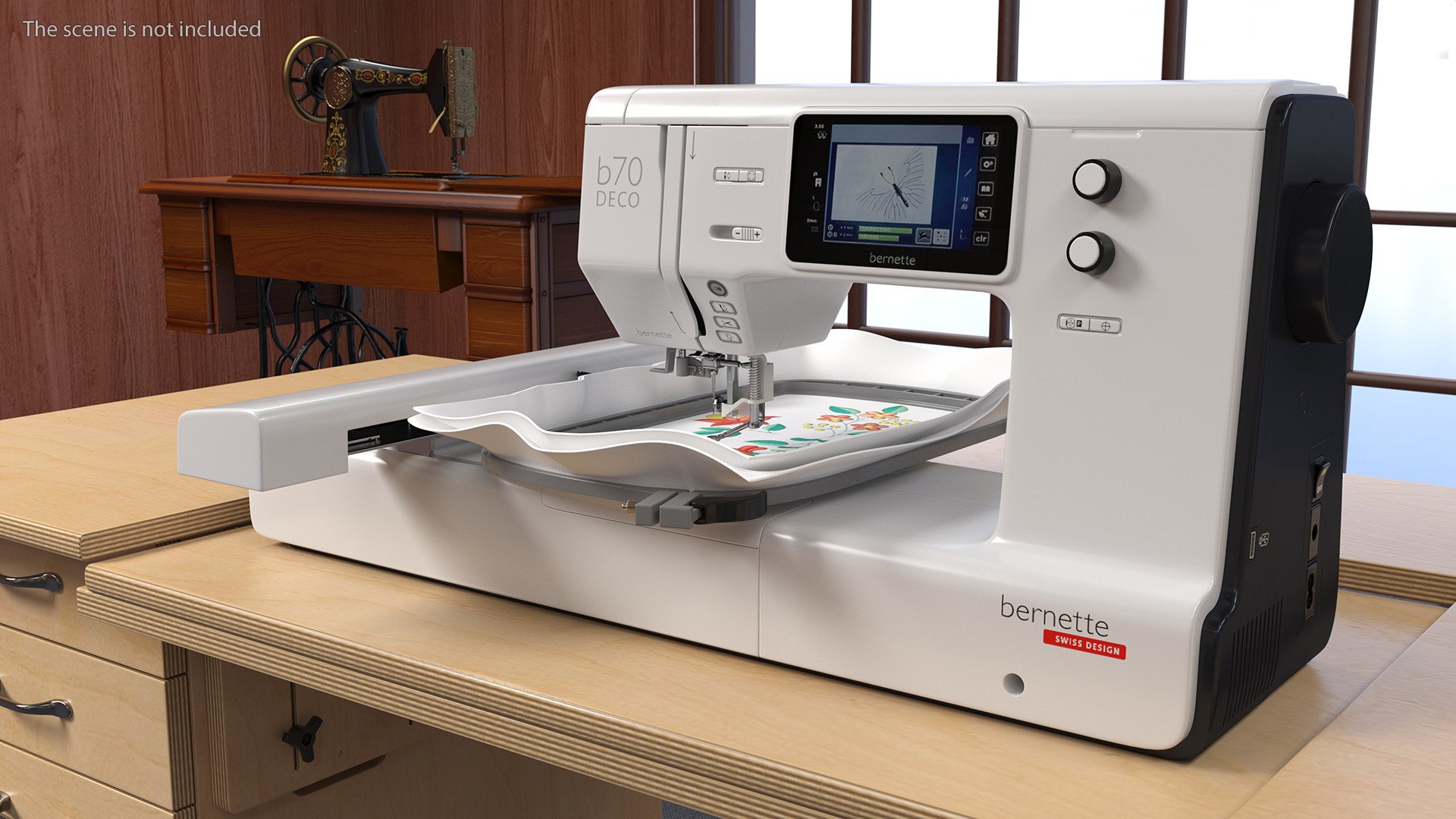 Sewing Machine Bernette B70 Deco Screen On 3D Model - TurboSquid 2192788